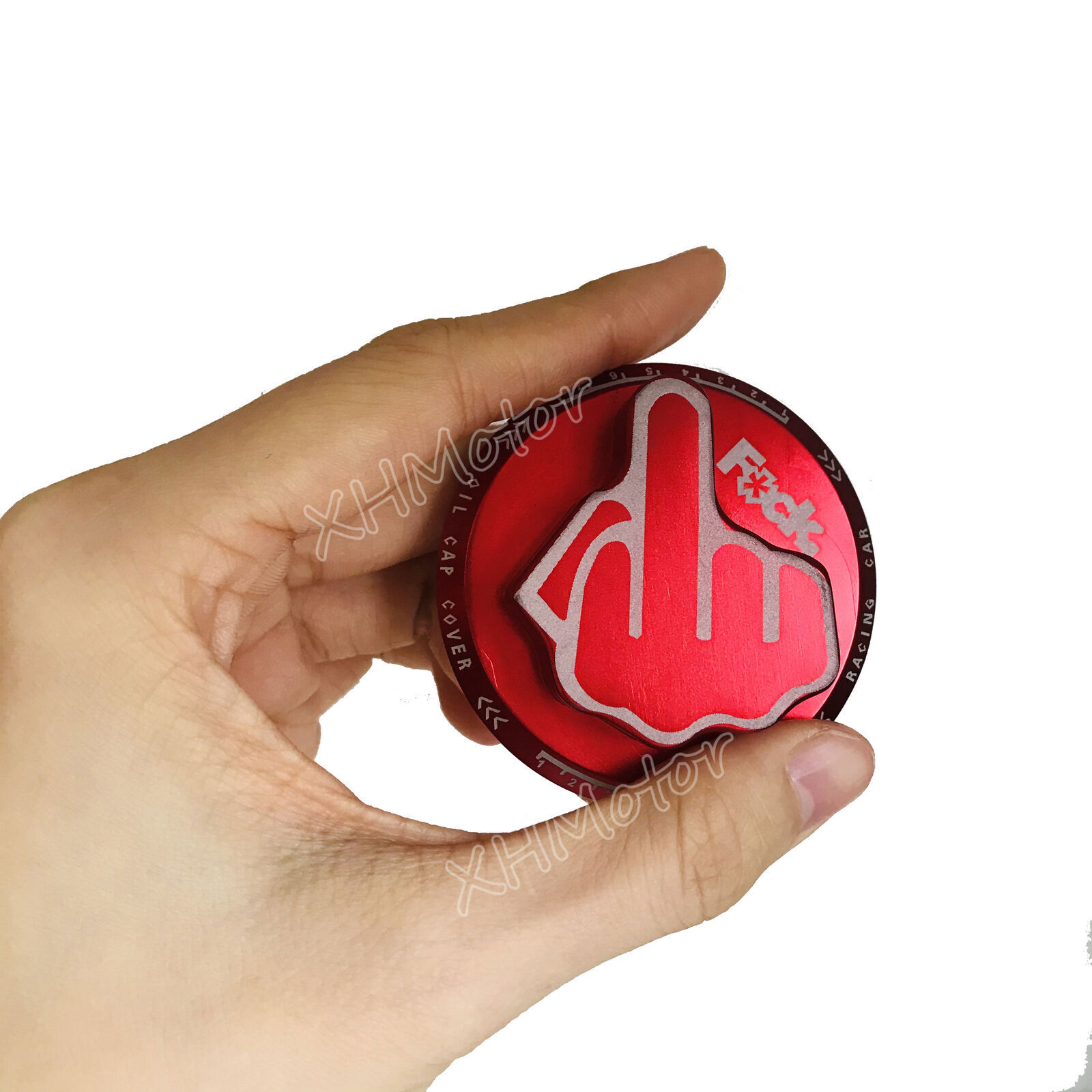 JDM RED Screw-In Middle Finger Oil Filler Tank Cap Valve Cover /For ...