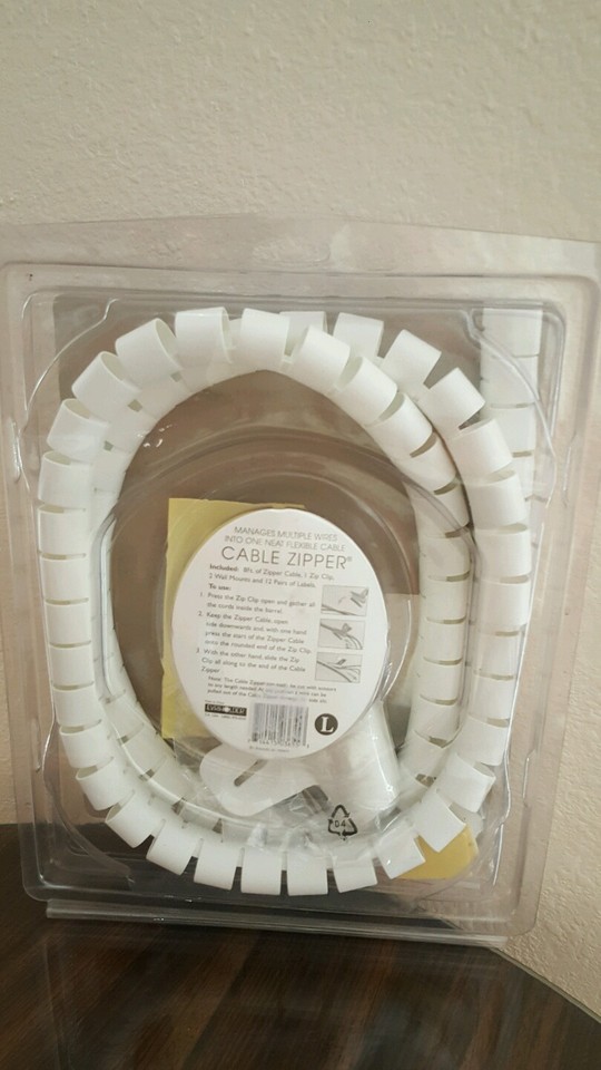 Evriholder 8 ft Cable Zipper Complete Cable and Wire Management System ...
