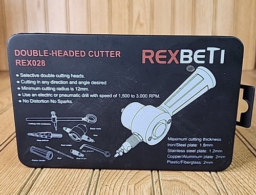 Rexbeti Double Headed Cutter Sheet Metal Nibbler Drill Attachment Metal ...