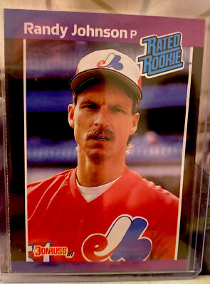 1989 DONRUSS RANDY JOHNSON RATED ROOKIE CARD 42 Birthday Error | eBay