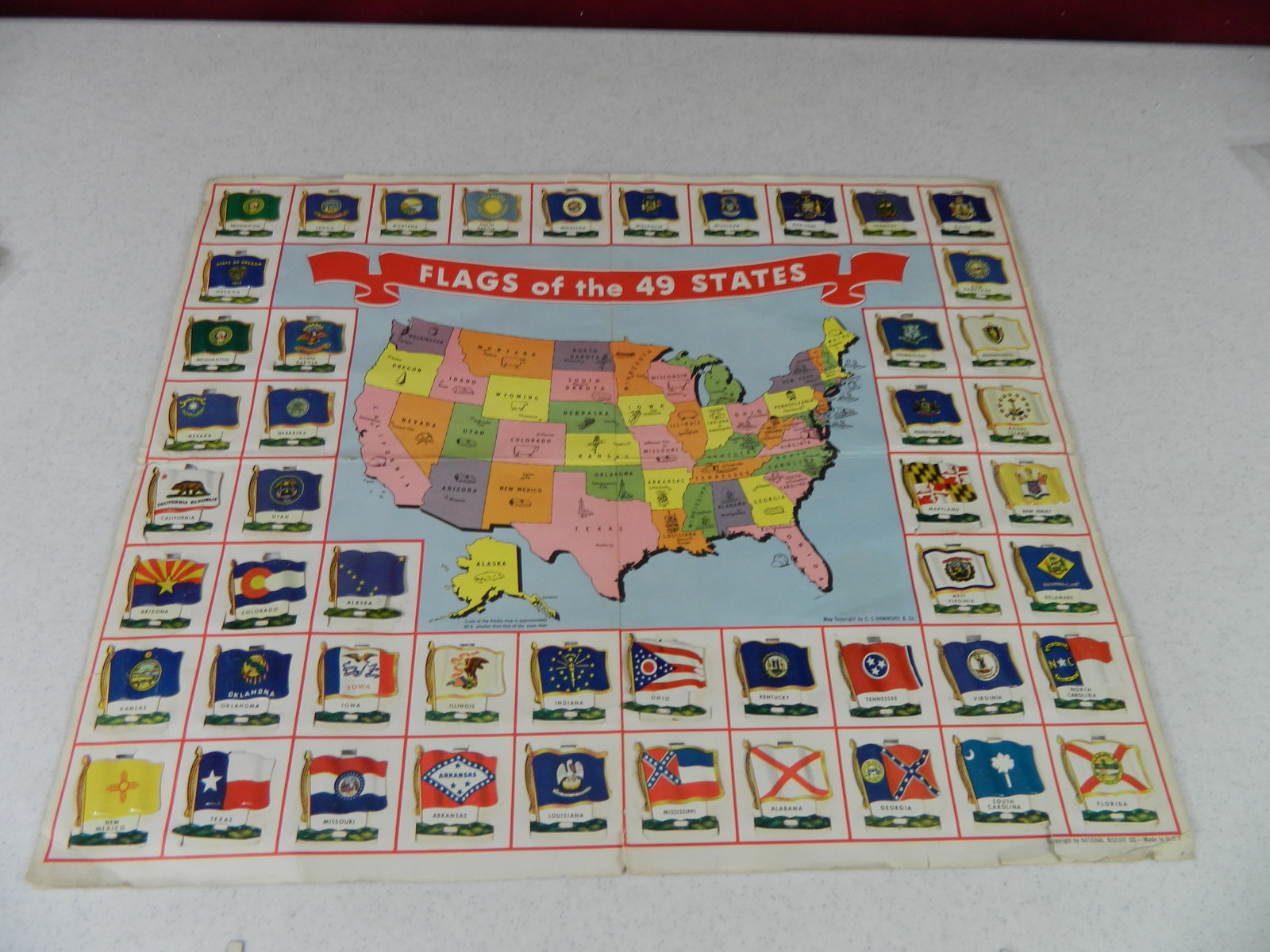 COMPLETE SET of 49 NABISCO FLAGS AND U.S. MAP | eBay