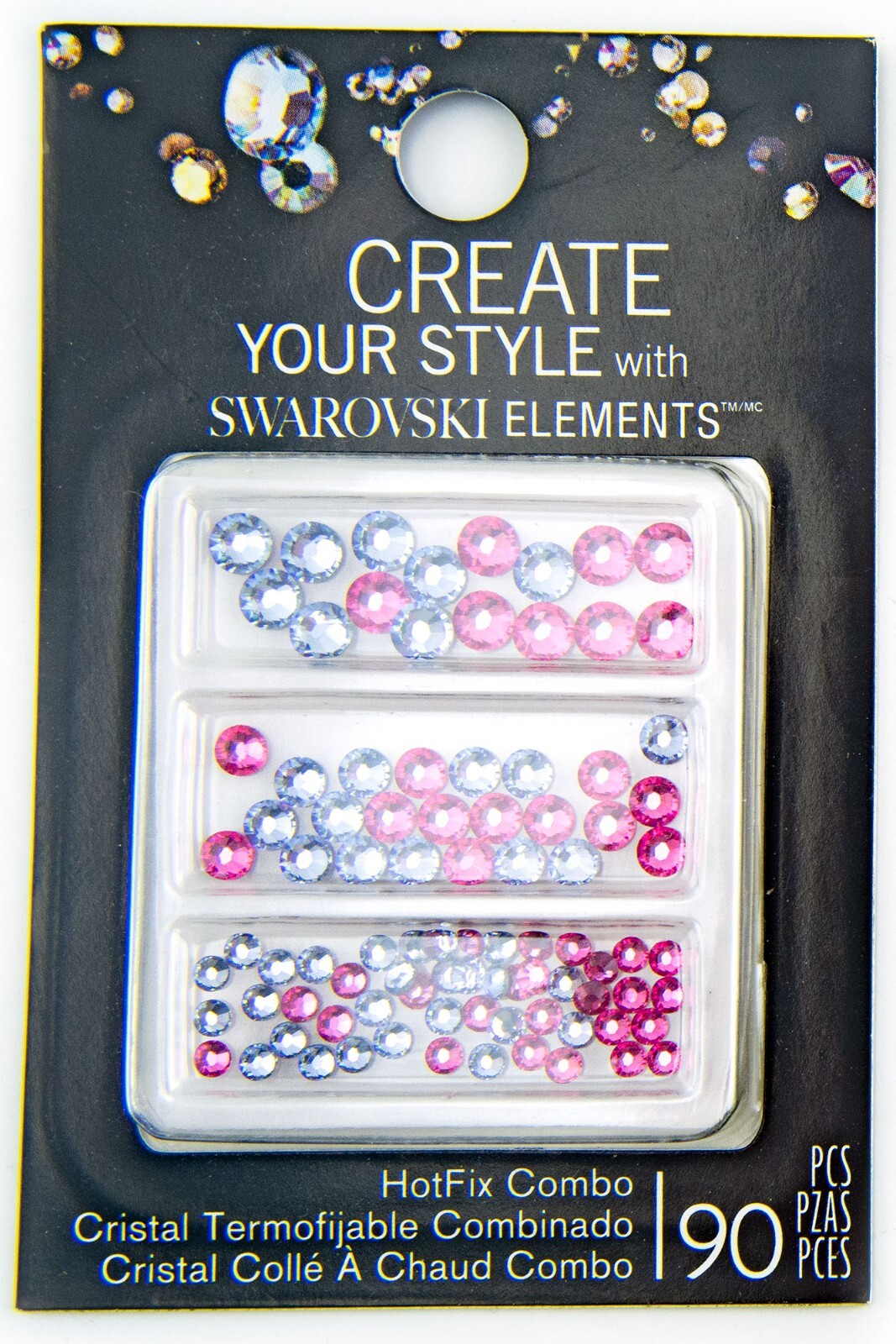 Swarovski Crystals 90pc Create Your Style Hotfix Rose Lavender 3mm 4mm 5mm