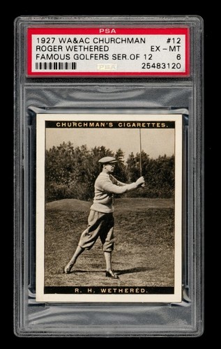 1927 WA & AC Chur Famous Golfers Ser.Of 12 Set-Break # 12 Roger ...
