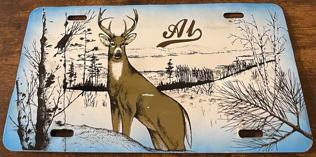 Whitetail Deer Novelty License Plate Al Deer Hunting Hunt Hunter Snow ...