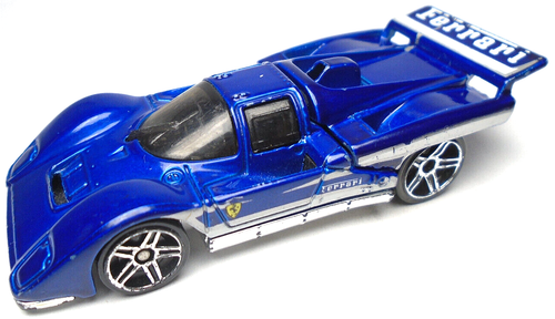 2008 HOT WHEELS FERRARI 512M BLUE 1:64 DIECAST 3" CAR WITH WHITE ...