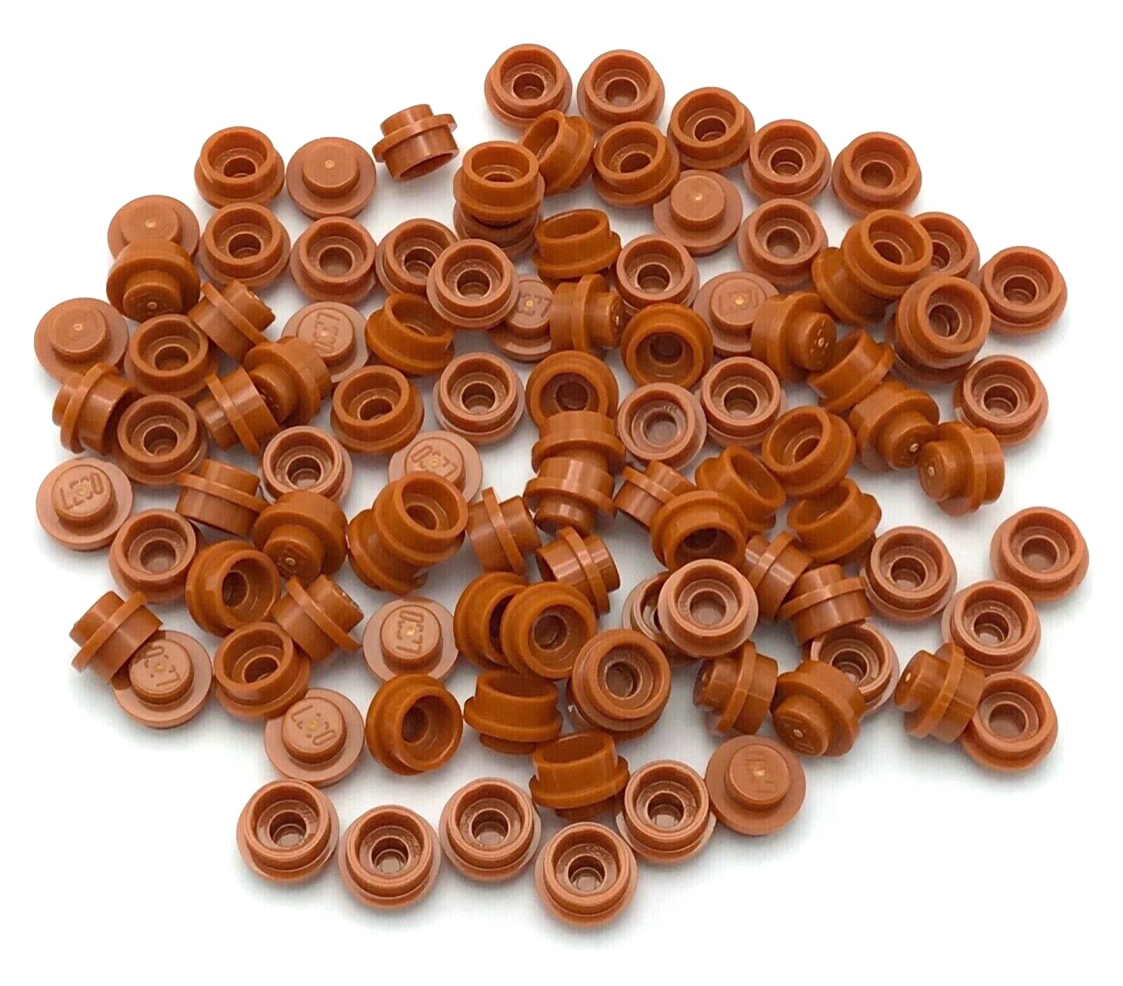 Lego 100 New Dark Orange Plates Round 1 x 1 Stud Pieces | eBay