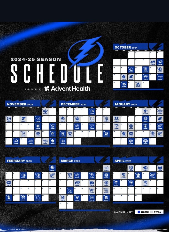 2024 - 25 NHL Hockey Schedule Magnets Approximately 5" X 3.5"(Choose ...