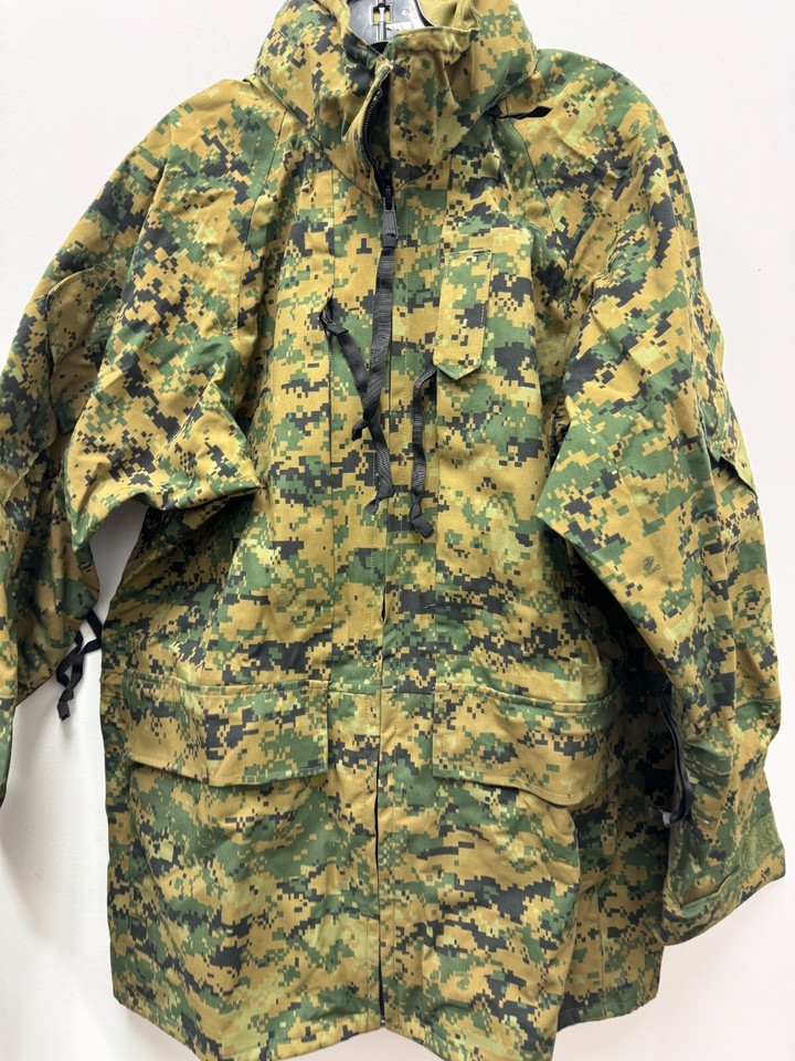Genuine Usmc Apecs Gore Tex Digital Marpat Cold Weather Parka - Medium ...