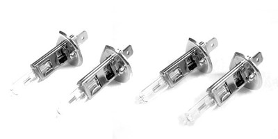 E-Marked E-Code x4 H1 Halogen Bulb For Euro Smiley BMW Headlight E30 ...