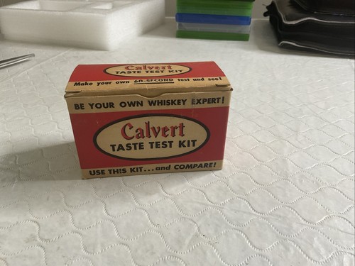 Vintage Calvert Whiskey Taste Test Kit With Embossed Glass Shot Glasses ...