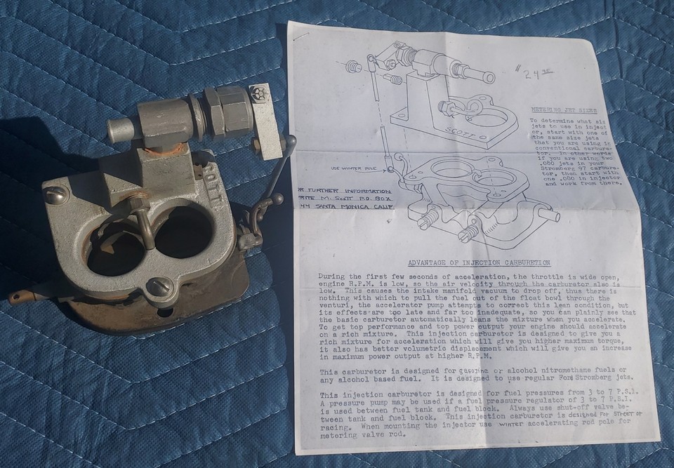 WOW 50s 60s Stromberg 97 Based Scott Fuel Injection Gotha McGurk Howard ...