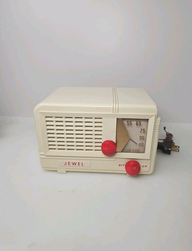 Rare 1949 Jewel Radio Corp Gem Model 955 White Enamel Vacuum Tube AM ...