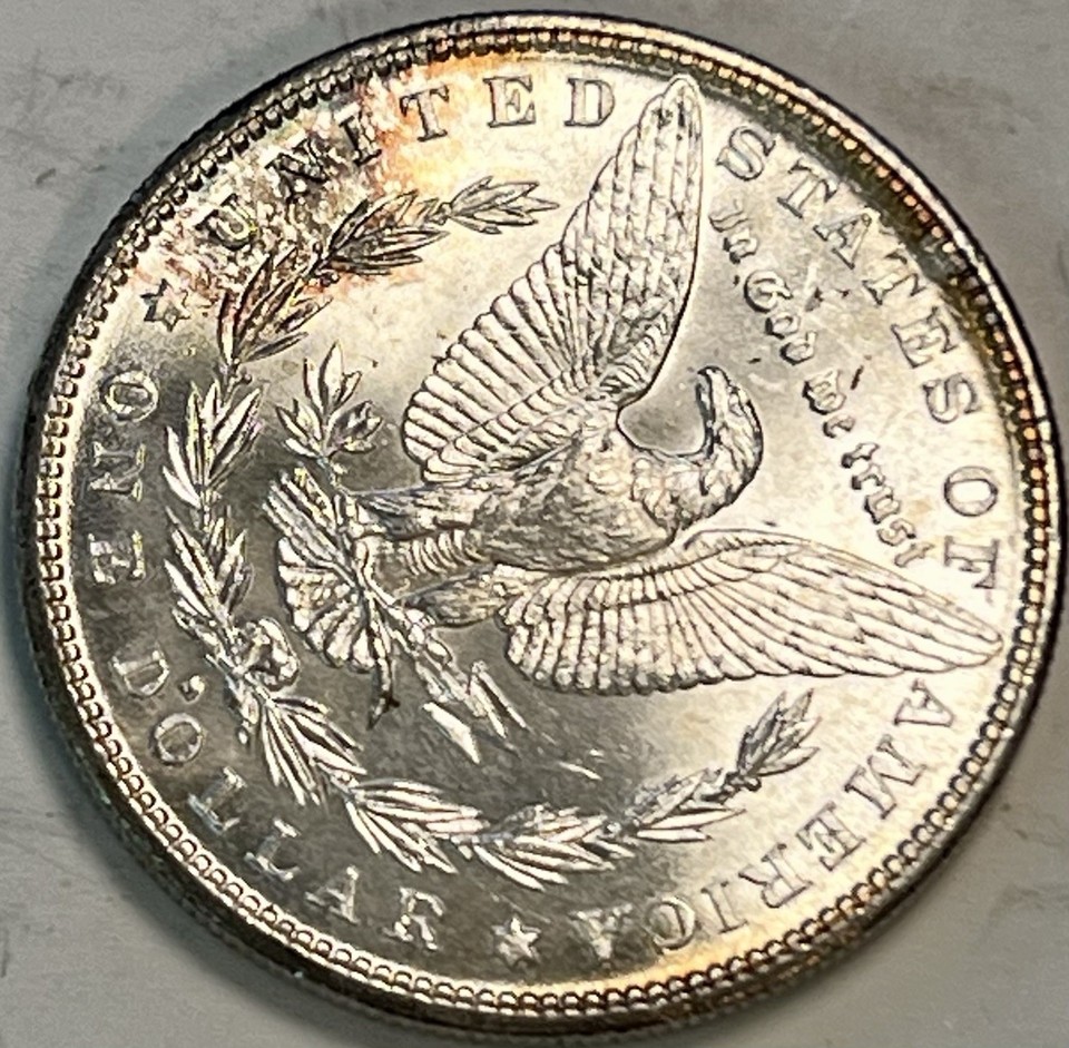 1882-S Morgan Silver Dollar GEM MS/BU+++ Cartwheel Luster Toned Set ...