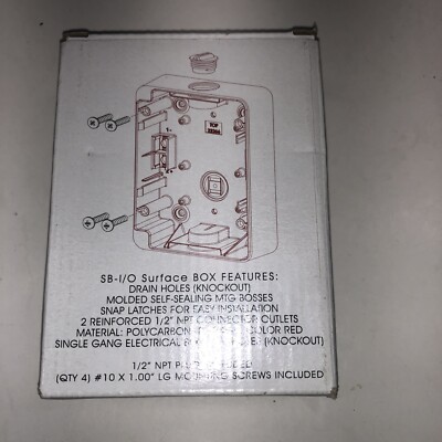 Fire-Lite SB-I/O Surface Mount Back Box Pull Station, Plastic NEW | eBay