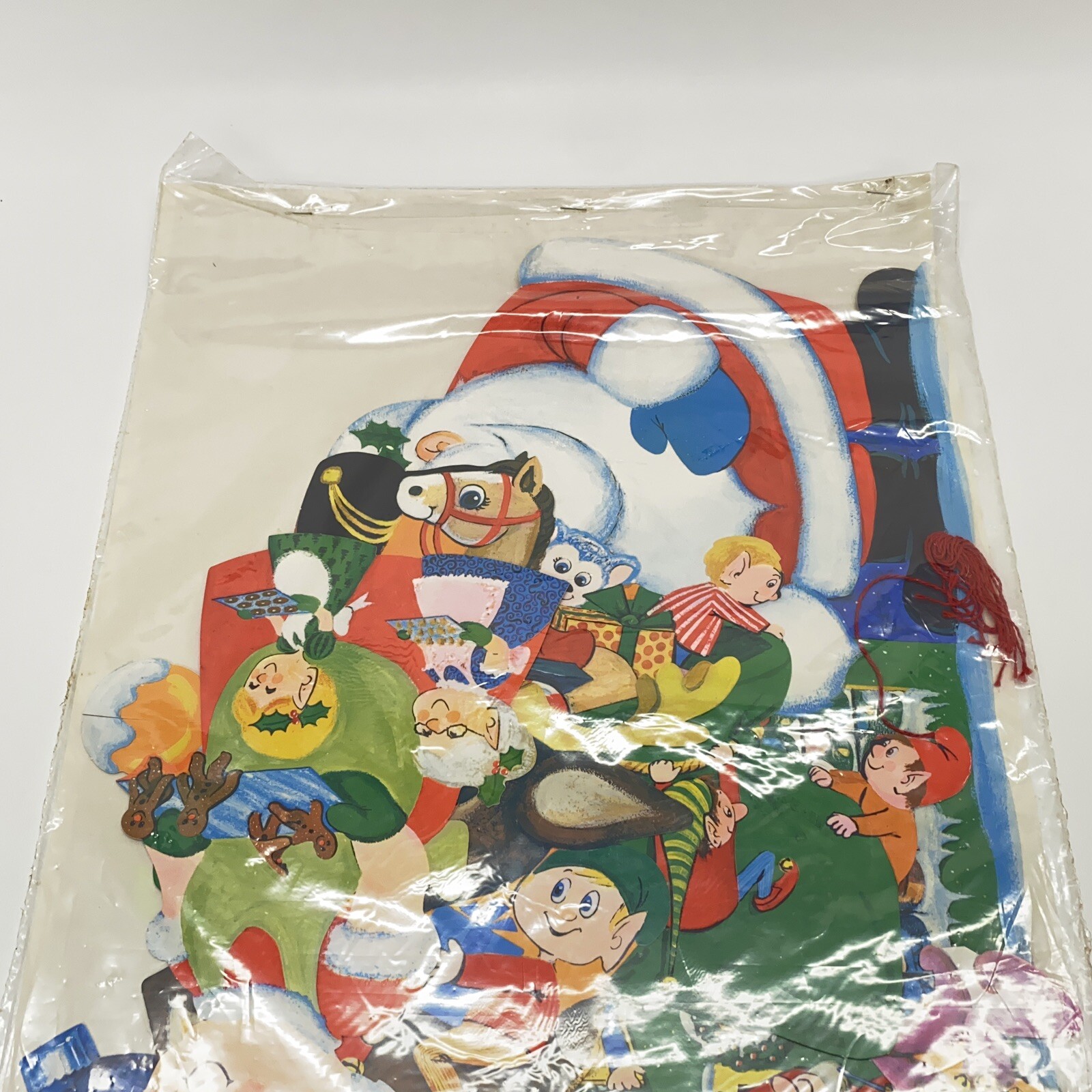 Vintage Peck Santa's Workshop Mobile 36" Christmas 2 Sided Die Cut ...