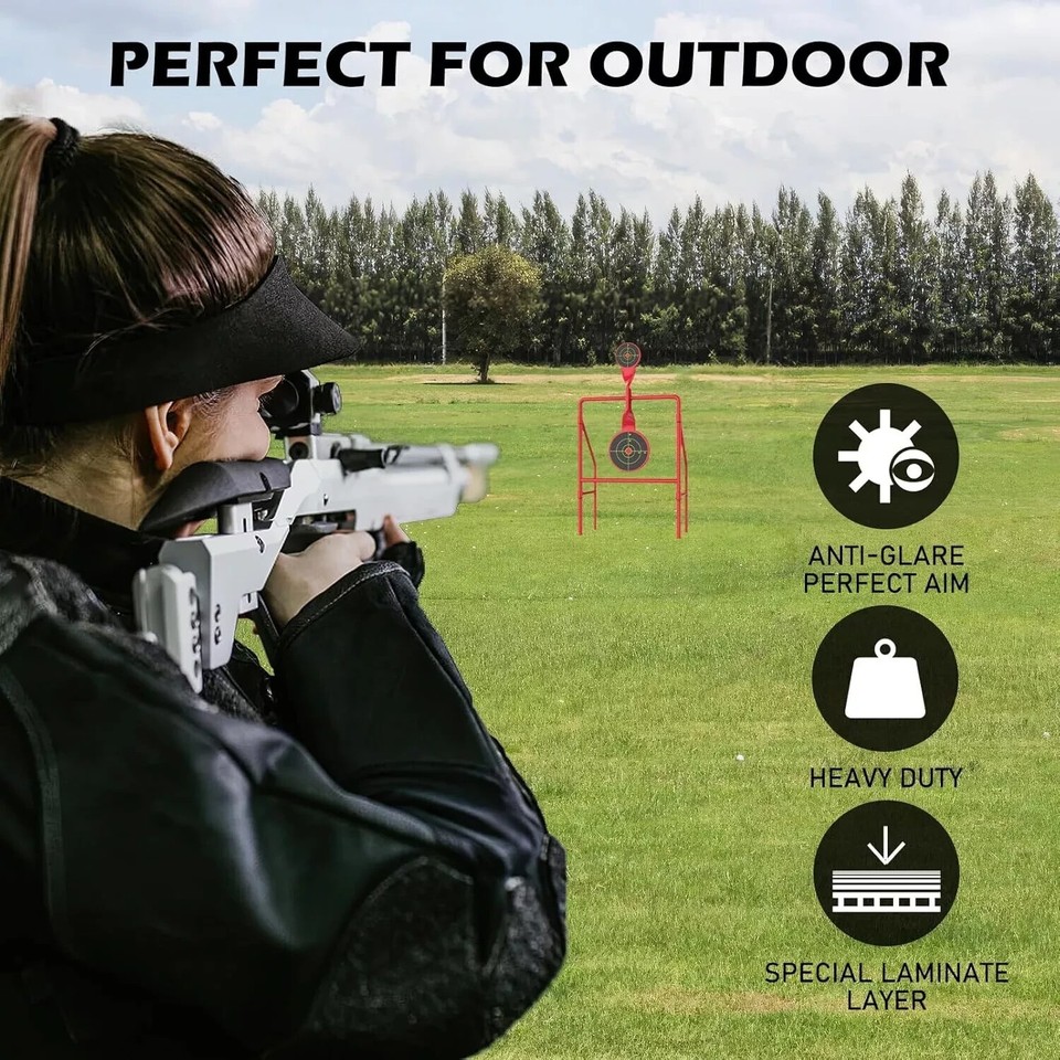 Metal Double Blast Spinner Shooting Target- Ideal for 9mm to 30 Soft ...