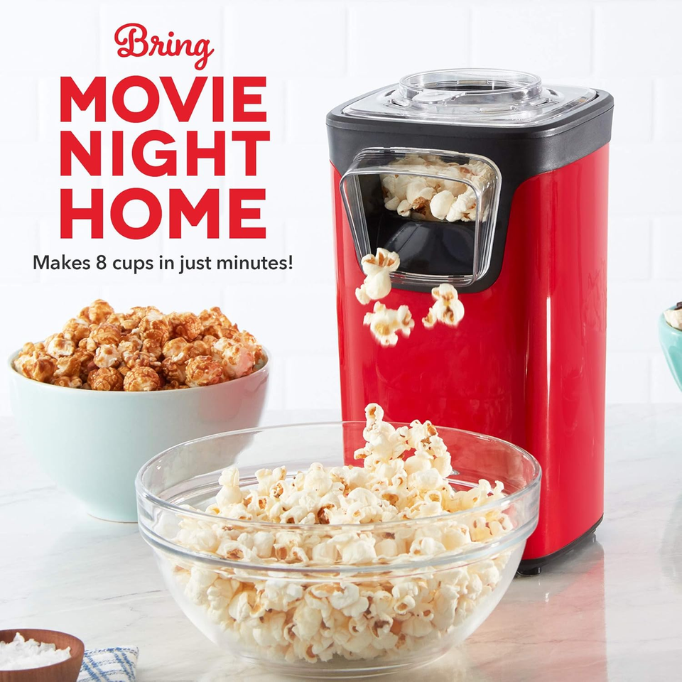 DASH Turbo POP Popcorn Maker with Measuring Cup to Portion Popping Corn ...