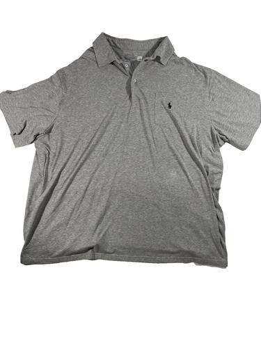 Polo Ralph Lauren Polo Shirt Mens 3XB Gray Stretch Performance Front ...