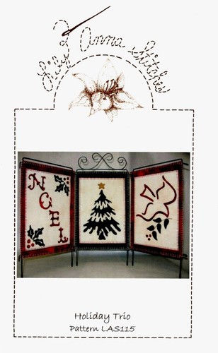 Holiday Trio Wool Craft Stitchery & Applique Pattern Lily Anna Stitches LAS115 | eBay