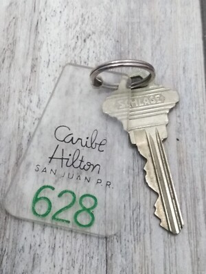Vintage Caribe Hilton Hotel Room Key & Fob San Juan P.R. #628 | eBay