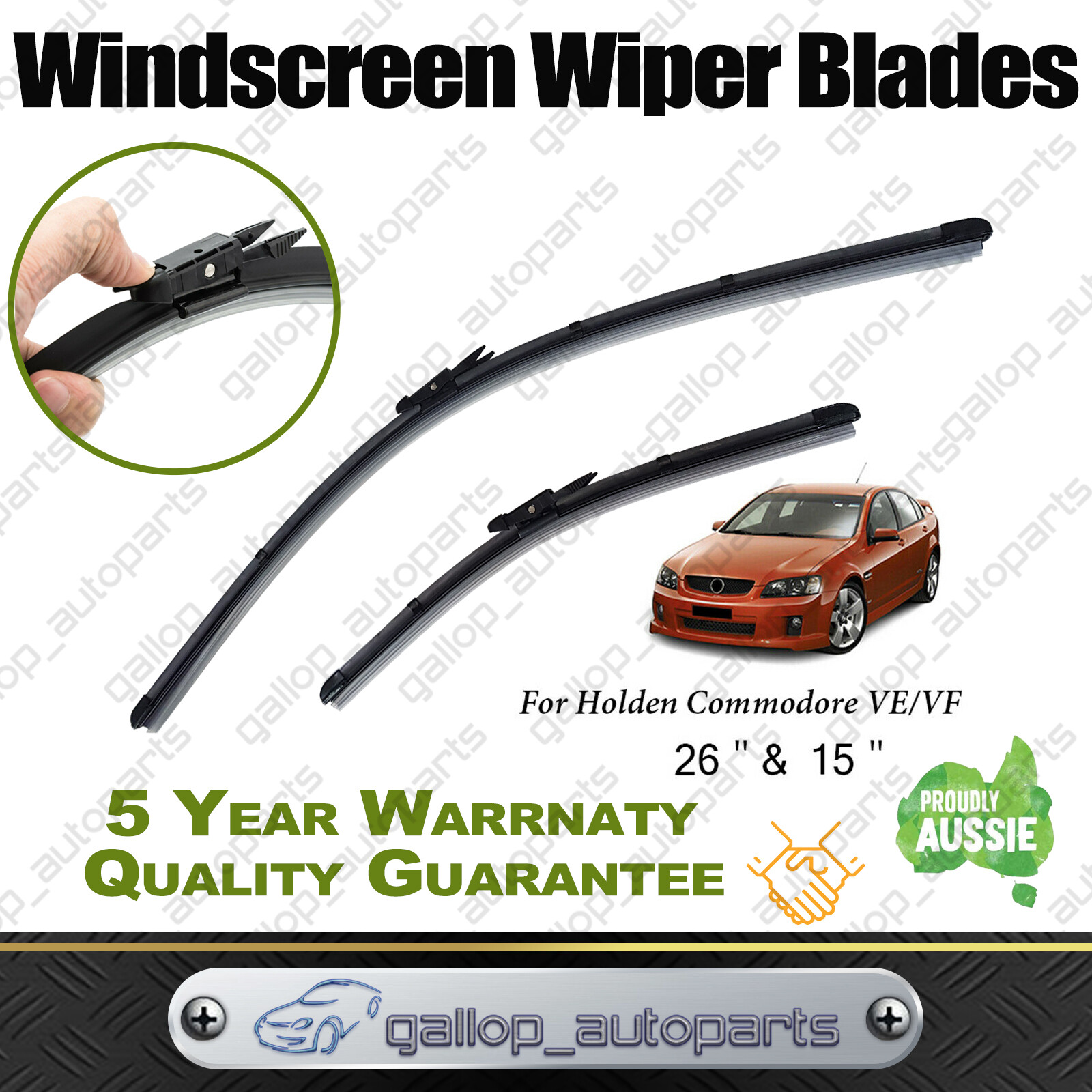 2x Front Windscreen Wiper Blades For Holden Commodore VE VF SV6 2006 ...