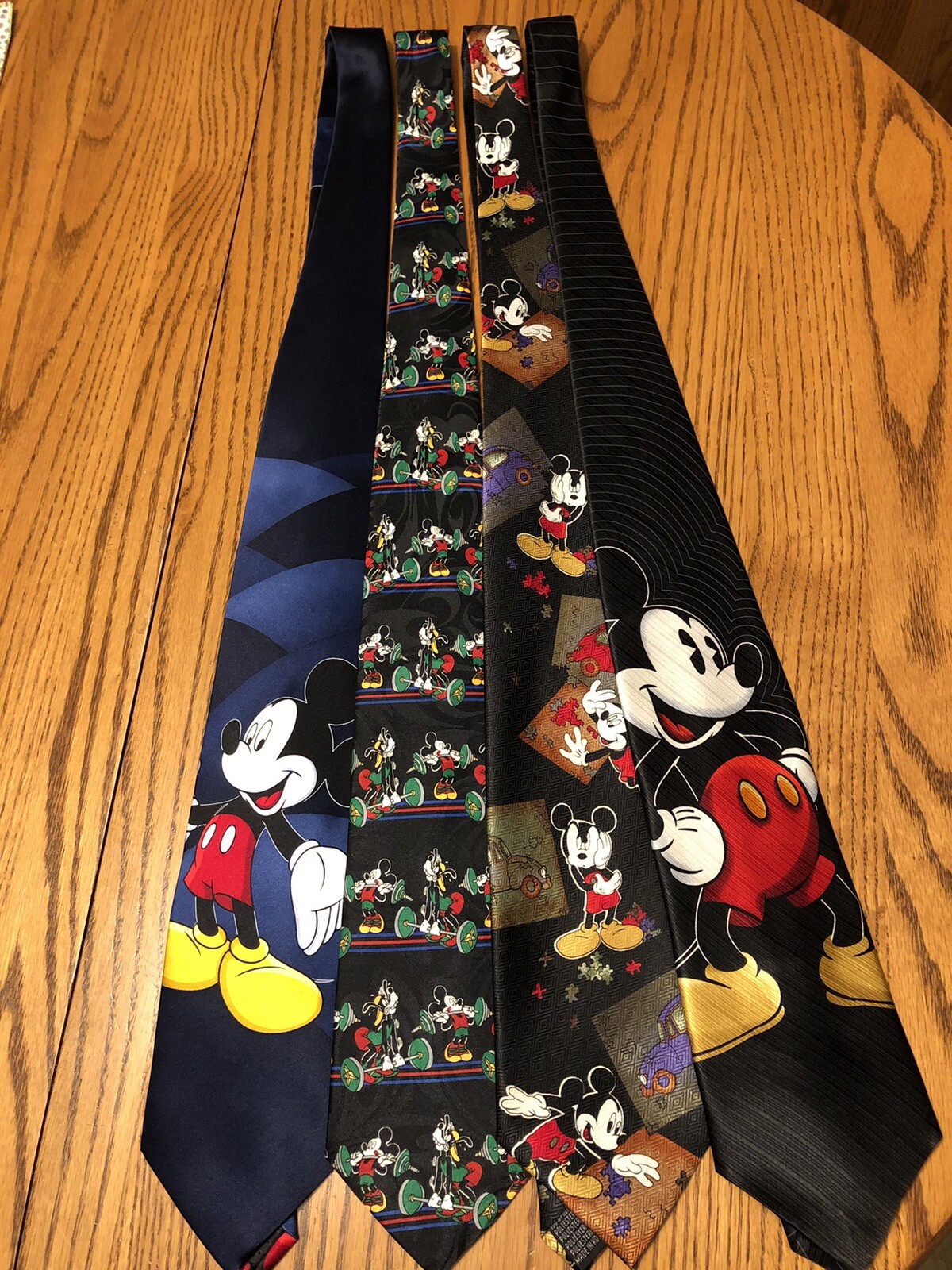Mickey Mouse Neck Ties, Lot Of 4, Mickey Lifting Weights, Etc. | eBay