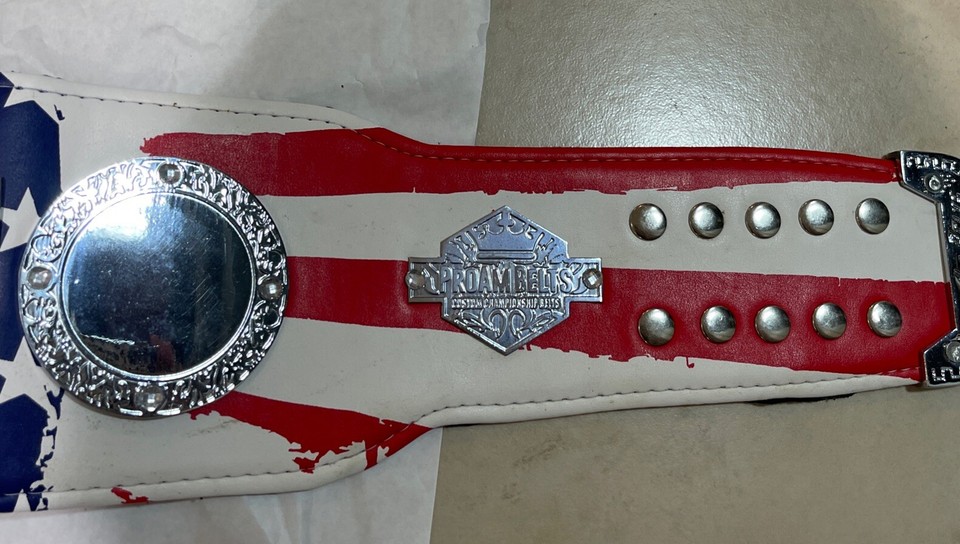ProAm Patriot Strap Championship Title Belt Red/White/Blue Man Cave NEW ...