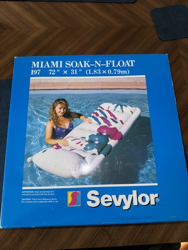 RARE Vintage 1987 Sevylor Miami Soak-n-Float Inflatable SEALED NOS | eBay