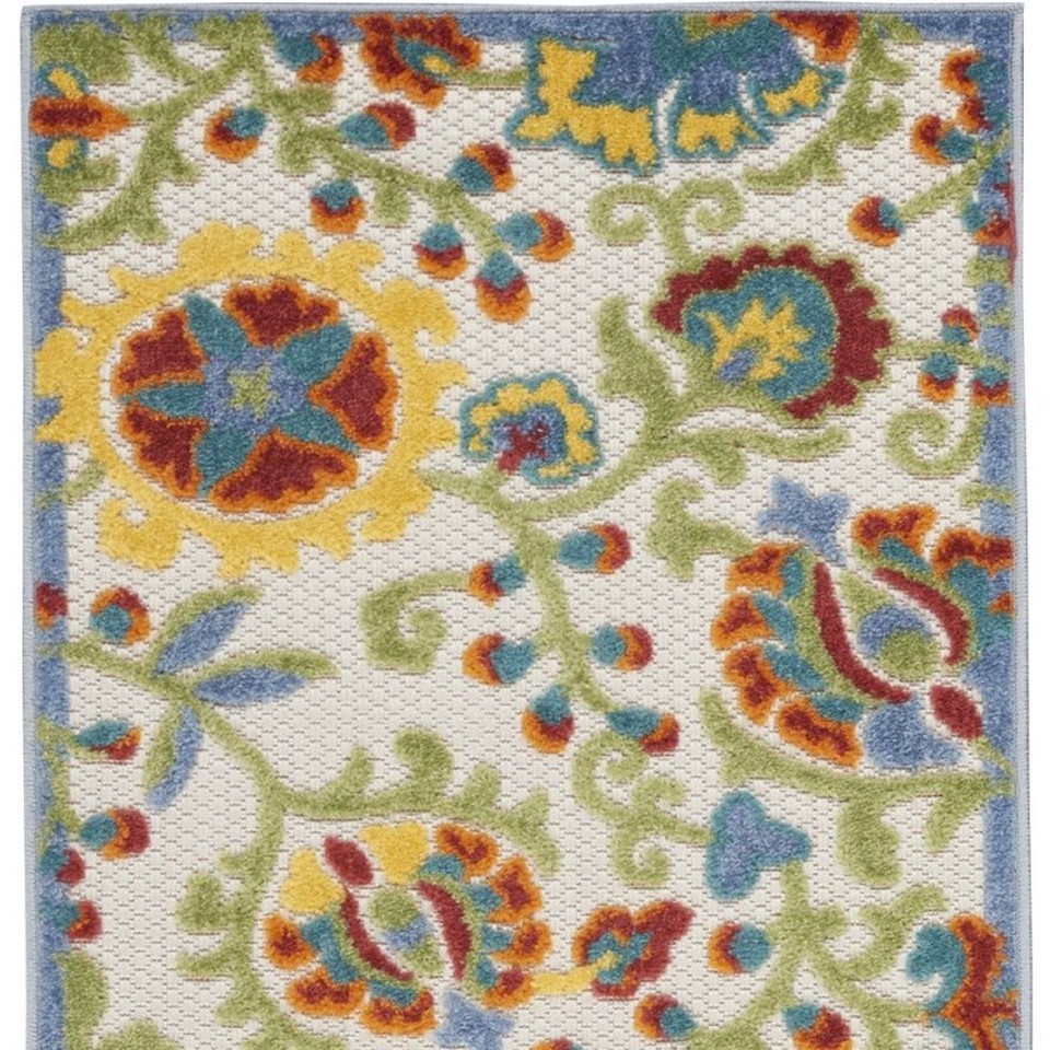 2' X 8' Ivory Toile Non Skid Indoor Outdoor Runner Rug | eBay