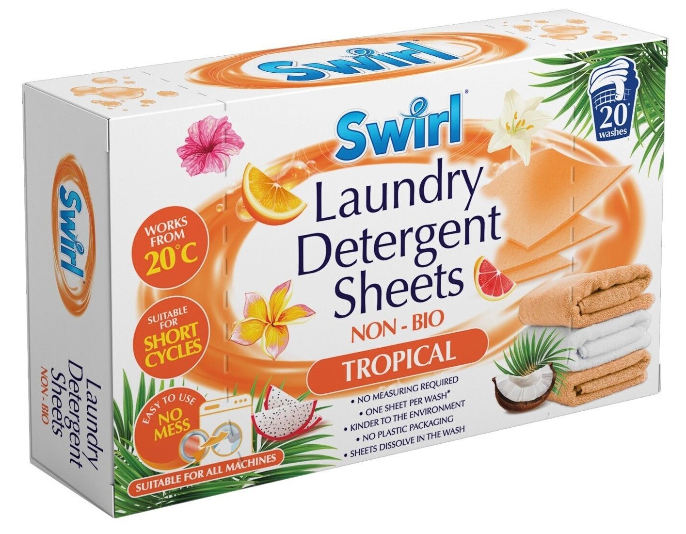 LAUNDRY SWIRL TUMBLE DRYER SHEETS DRY CLEANER CLOTHS DETERGENT FRESH ...