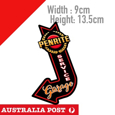 PENRITE OIL Logo Garage Service Arrow Sign, Vintage Sign Sticker | eBay ...