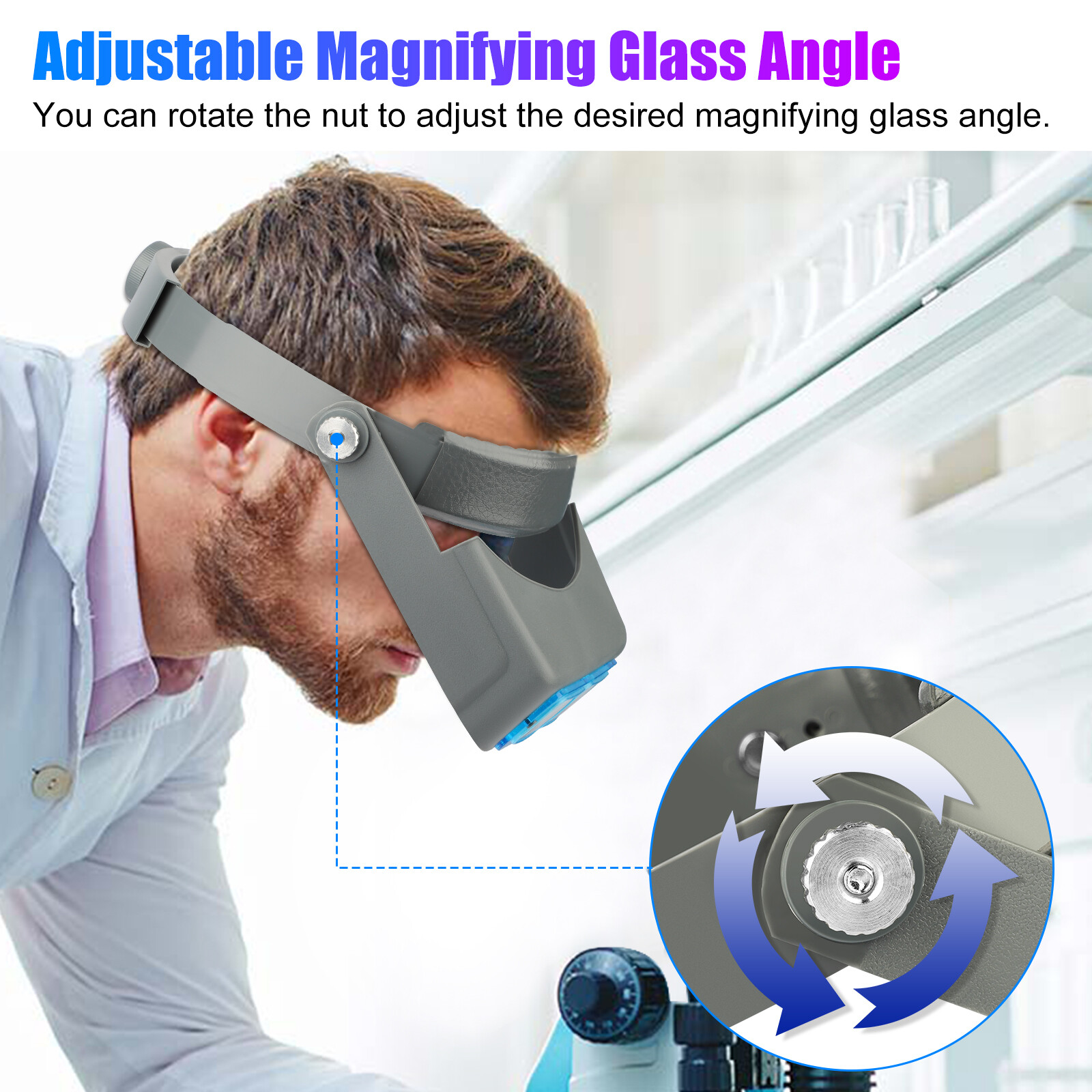Headband Magnifier Head Magnifying Visor Glasses Jewelry Watch Repair w ...