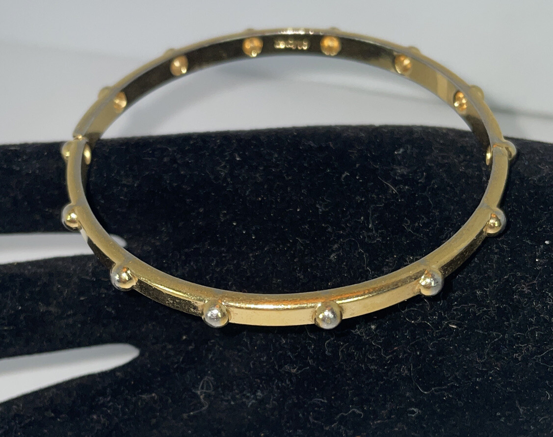 Vintage Monet Bangle Costume Jewelry Bracelet Gold-Tone Signed | eBay