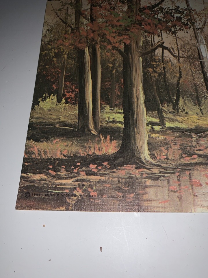 Vintage 1961 Minnie Wonsmos ART Print SET Seaside Oregon Mountain River ...