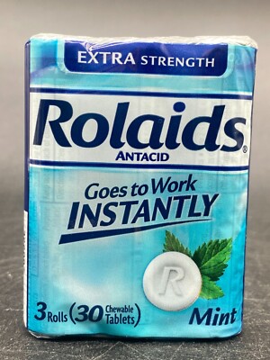 (1 Pk) Rolaids Extra Strength Antacid Chewable Tablets- Mint- 3 Rolls ...