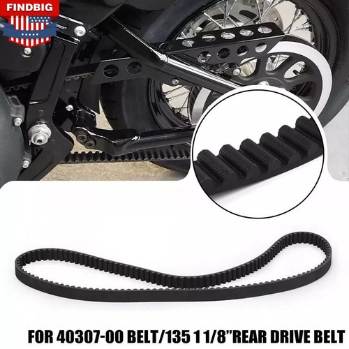 135 Tooth 1-1/8" Rear Drive Belt For Harley Flst Fatboy Deluxe & Fxst ...
