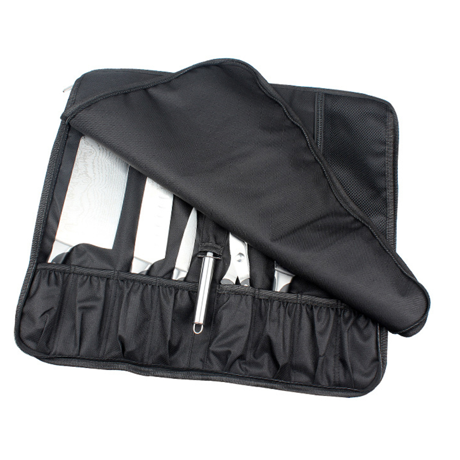 Chef Cutter Bag Large Capacity Storage Space Saving Cutter Case Black ...