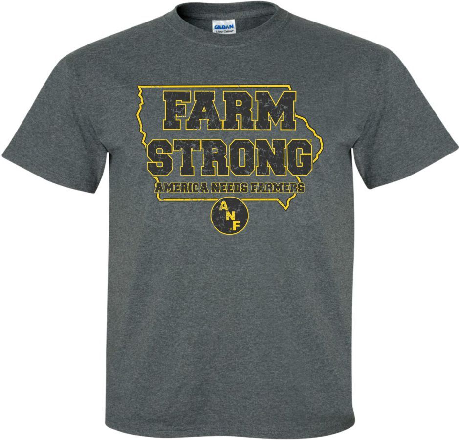 Farm Strong in State of Iowa ANF - Iowa Hawkeyes Dark Gray t-shirt | eBay