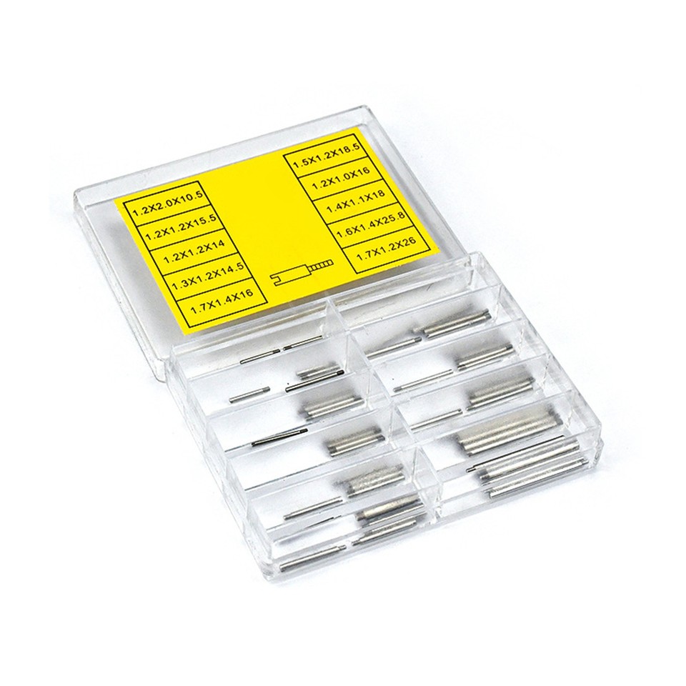 50Pack 10-Size Watch Strap Screws Metal Band Pins Bars Assortment ...