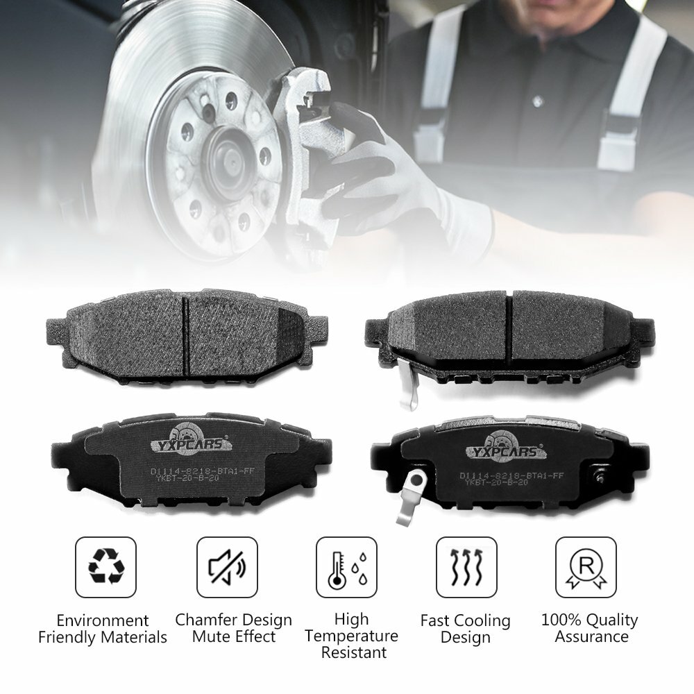 Front & Rear Ceramic Brake Pads fit for Subaru Forester Impreza Legacy ...