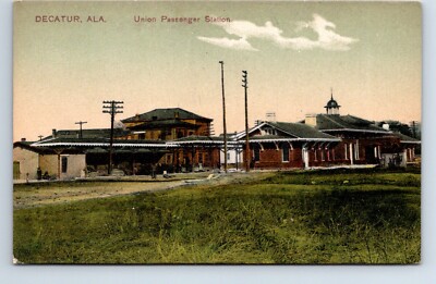 Postcard Alabama Decatur L&N / Southern Railroad Depot Station Train | eBay