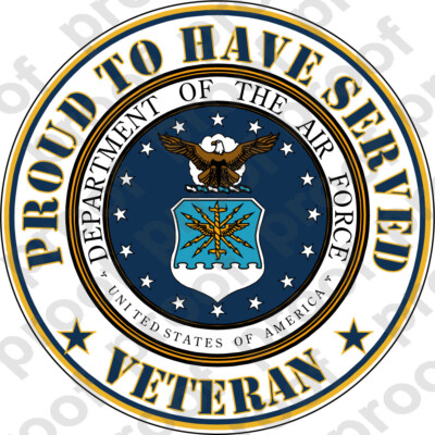 STICKER USAF VET U S AIR FORCE PROUD VETERAN V2 | eBay