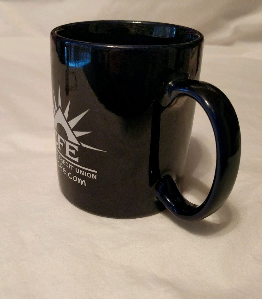 CFE FEDERAL CREDIT UNION Mug MyCFE Blue Coffee Cup Lyni Life Silver ...