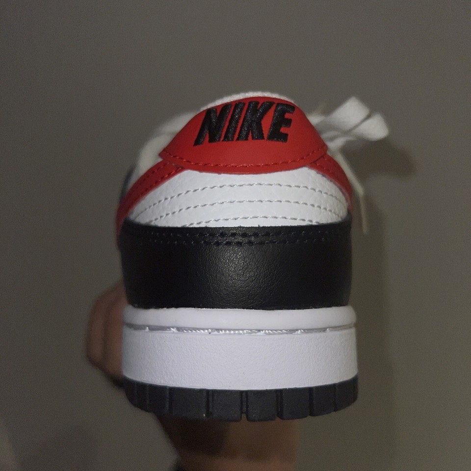 UK6.5 Nike Dunk Low Retro Black/ White/ University Red Red Swoosh Panda ...