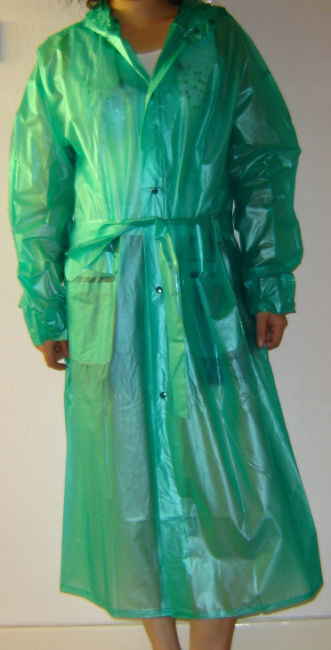 Quality Semi- Transparent Plastic PVC Vinyl Raincoat MAC Regenmantel | eBay