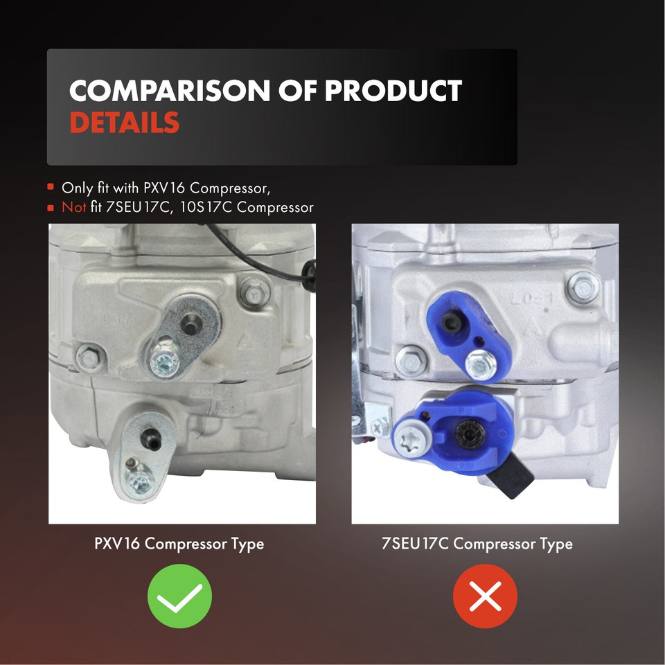 A/C Compressor with PXV16 Style for Land Rover Range Rover 2006 2007 ...