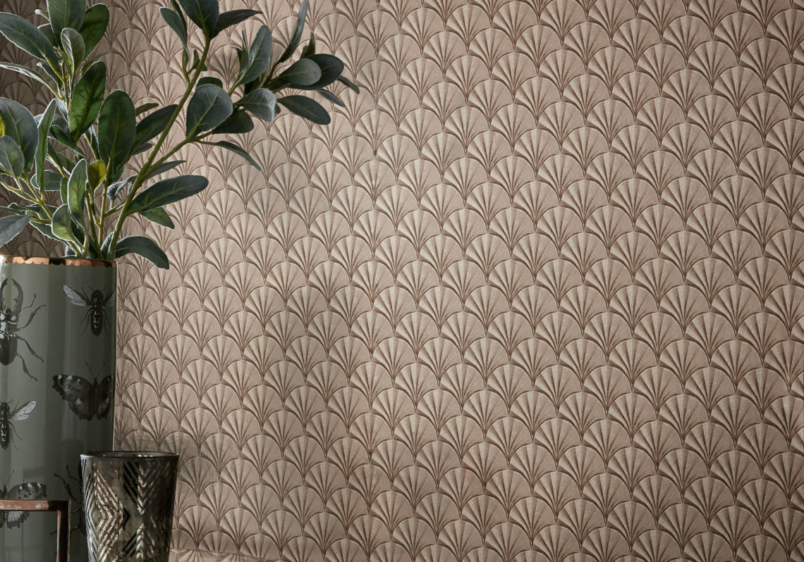 1907-142-04 - Elodie Folded Paper Fan Burnished 1838 Wallpaper | eBay ...