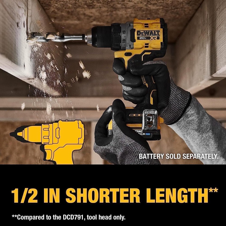 DEWALT DCD800 20V MAX XR Cordless Drill/Driver, 1/2-in, Bare Tool Only ...
