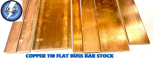 Copper 110 Flat BUSS Bar Stock - YOU CHOOSE THE SIZE- 1/8", 1/4",3/8 ...