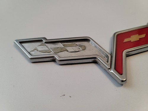 Corvette 2005-2013 C6 Front Emblem Chromed Cross Flag G.M. OEM 8L5 | eBay
